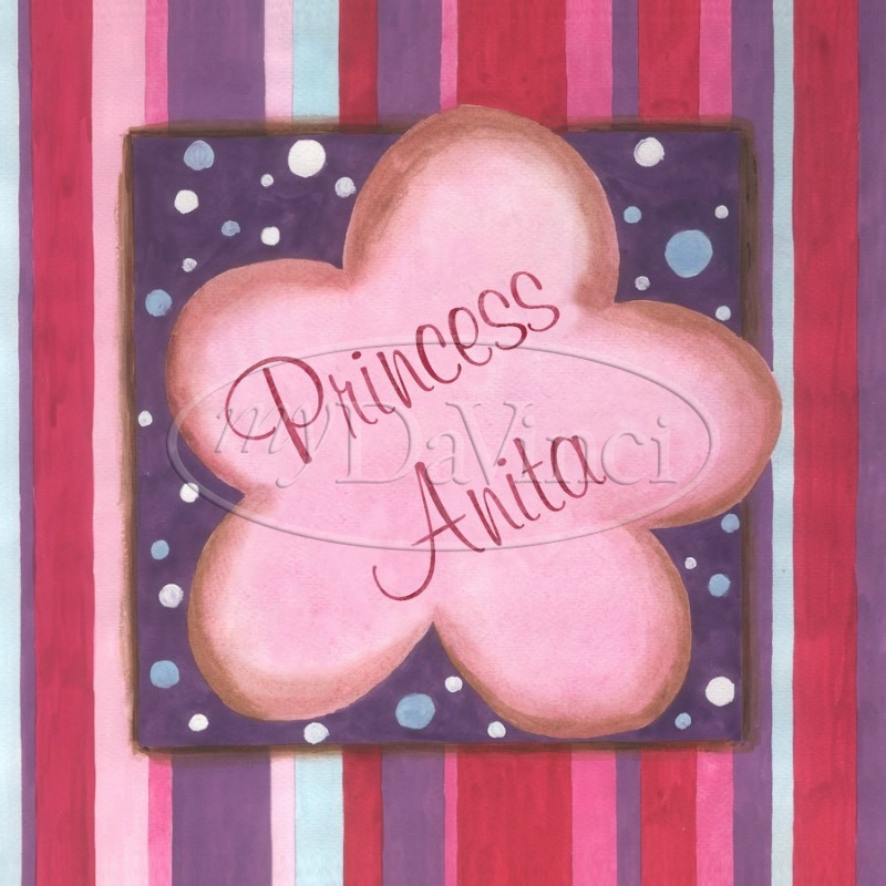 Flower Power Personalized Art Print with Text