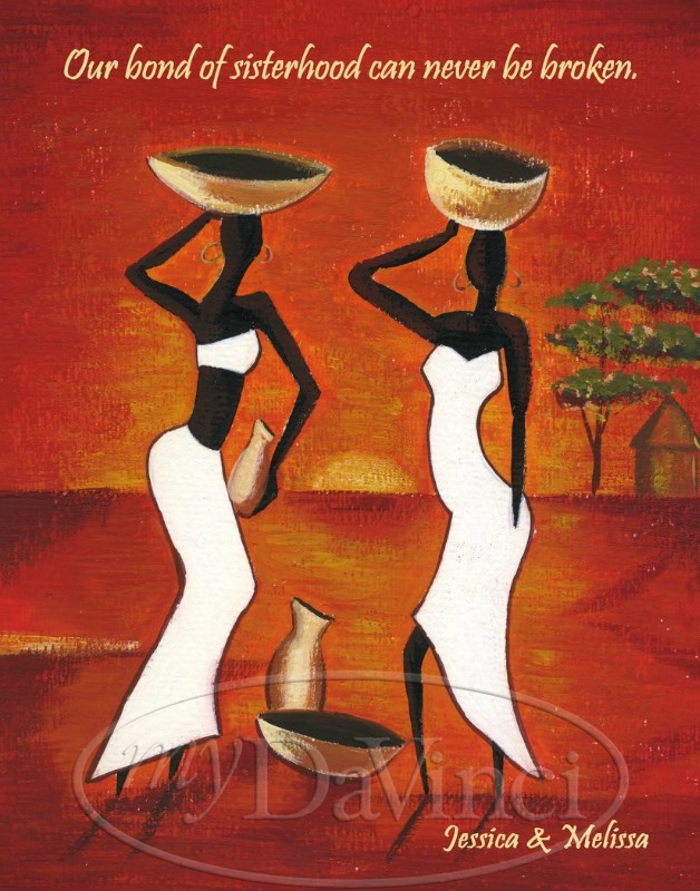 Strong Sisters - Watercolor Print with Custom Text for Your Friend