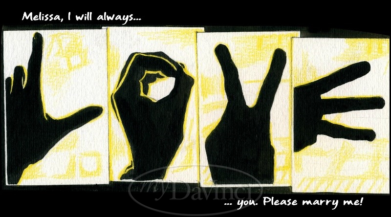 Love Sign Watercolor Print with Custom Quote