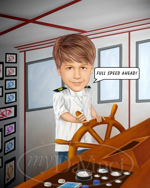 Sea Captain Caricature from Photo