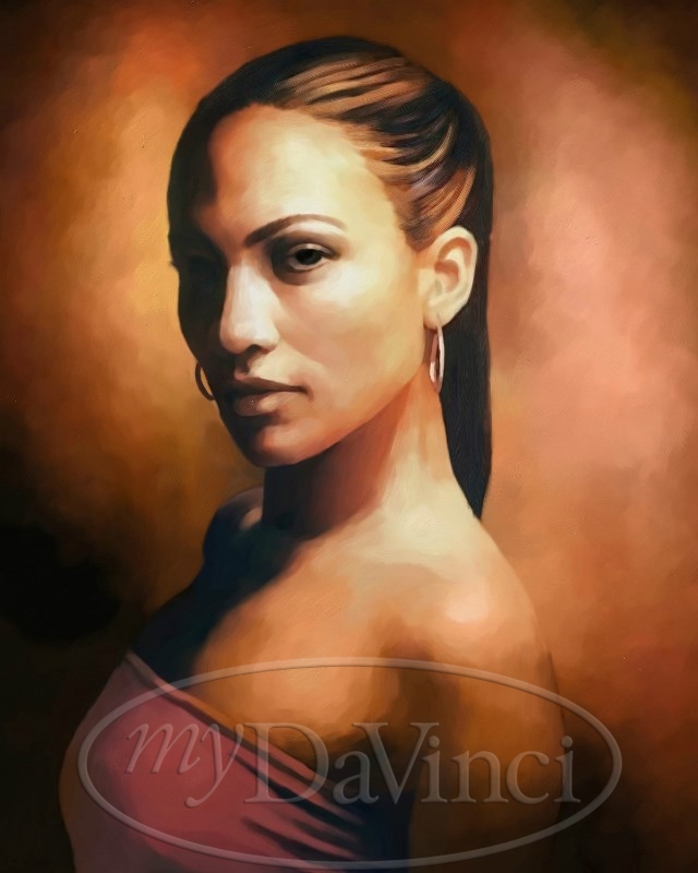 Jennifer Lopez Oil Painting Giclee