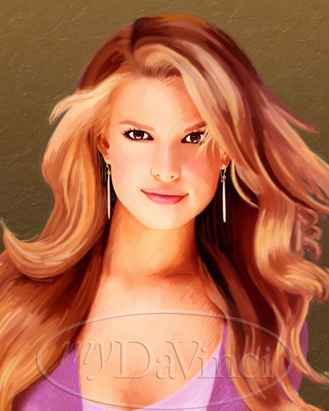 Jessica Simpson Oil Painting Giclee