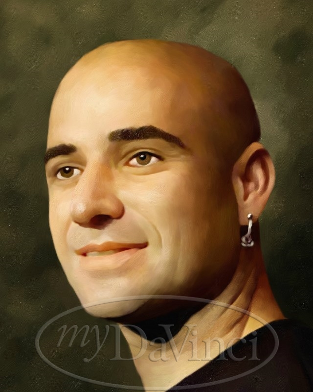 Andre Agassi Oil Painting Giclee