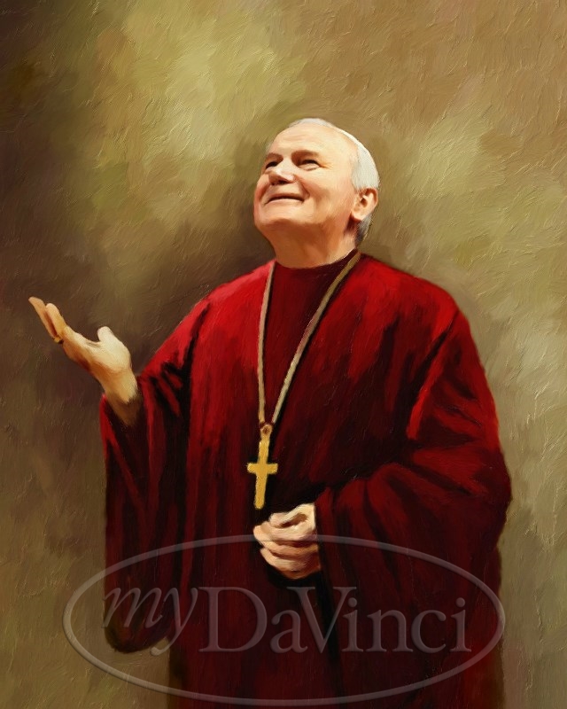 Pope John Paul II Oil Painting Giclee