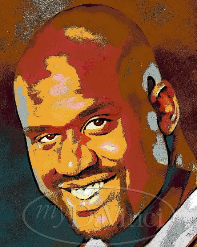 Shaquille O'Neal Oil Painting Giclee