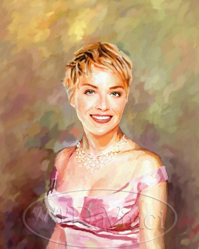 Sharon Stone Oil Painting Giclee