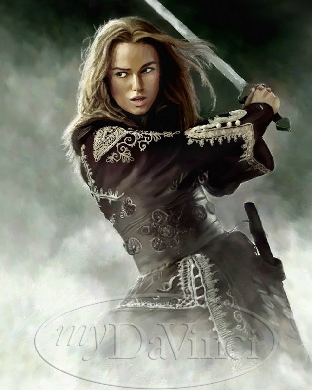 Keira Knightley as Elizabeth in Pirates of the Caribbean Oil Painting ...