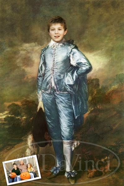 Personalized Masterpiece the Blue Boy from Photo