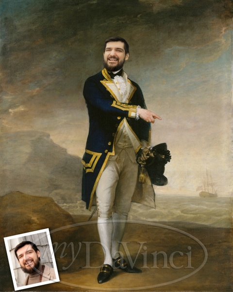 Custom Masterpiece Portrait of Captain John Gell from Photo