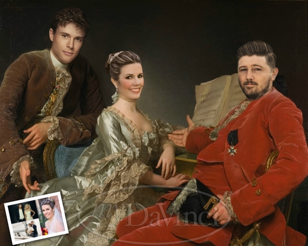 Personalized Masterpiece Portrait of Jennings Family from Photos