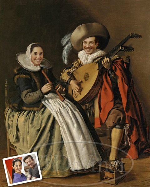 Custom Renaissance Portrait the Duet from Photos