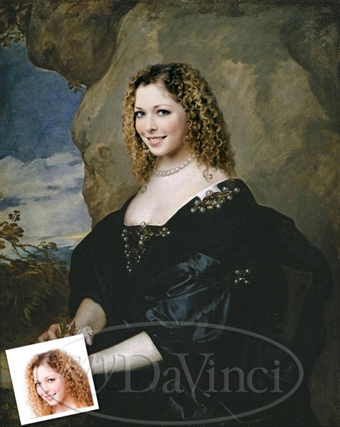 Personalized Renaissance Portrait Countess of Oxford from Photo
