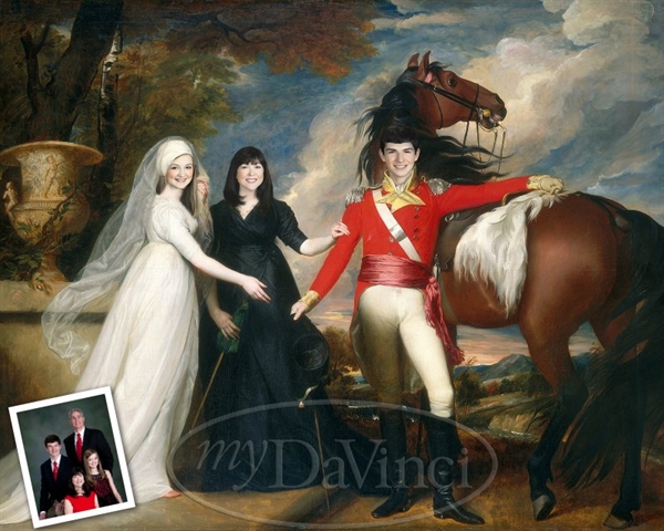 Personalized Masterpiece Colonel Fitch and His Family from Photos