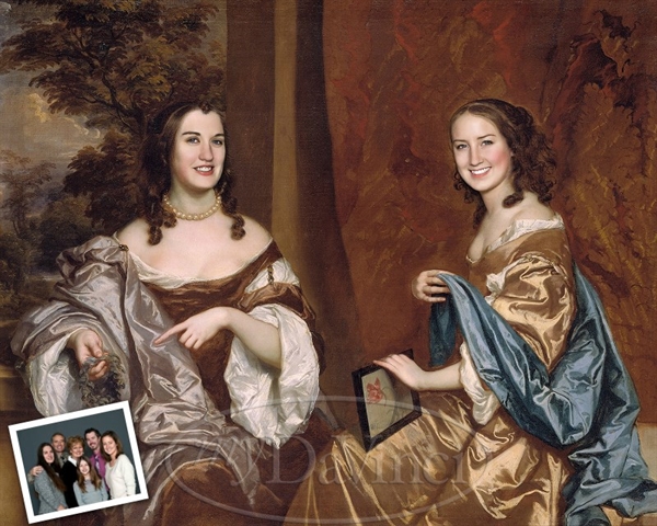 Custom Royal Portrait and Masterpiece of Capel Sisters Mary and ...