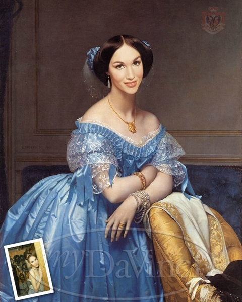Personalized Princess in Blue Masterpiece from Photo